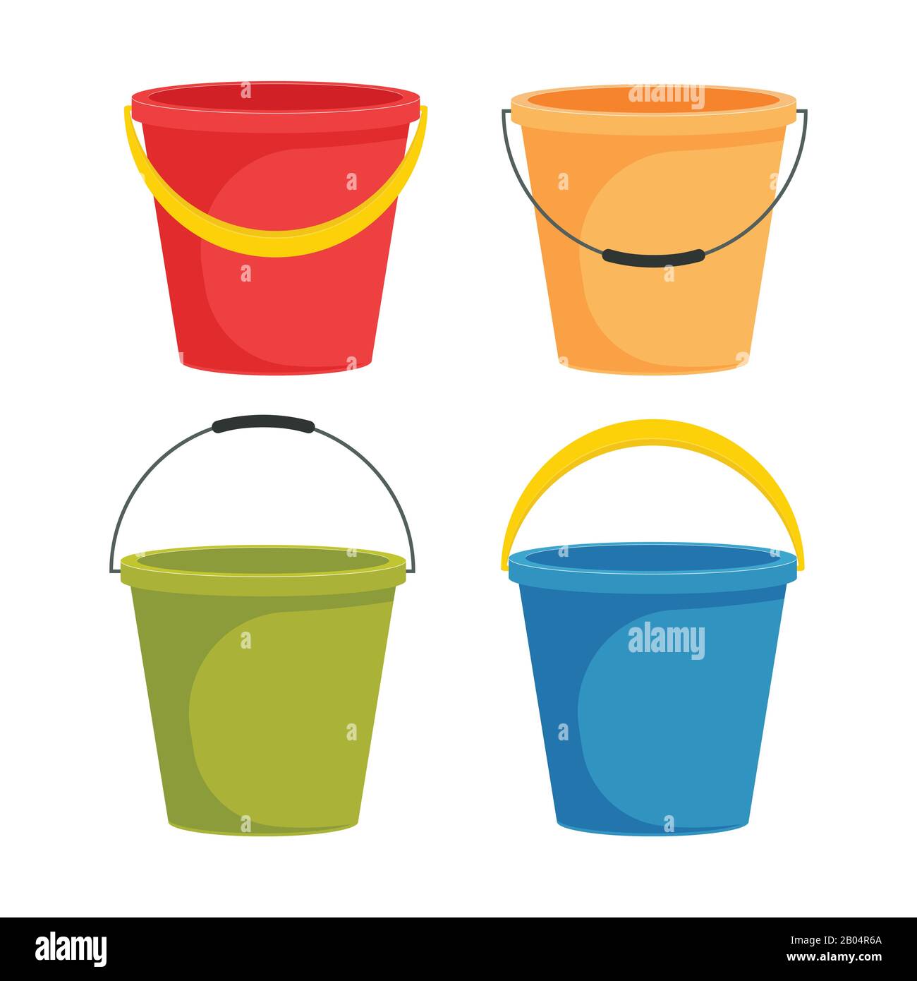 Bucket vector illustration in flat design isolated on white background ...