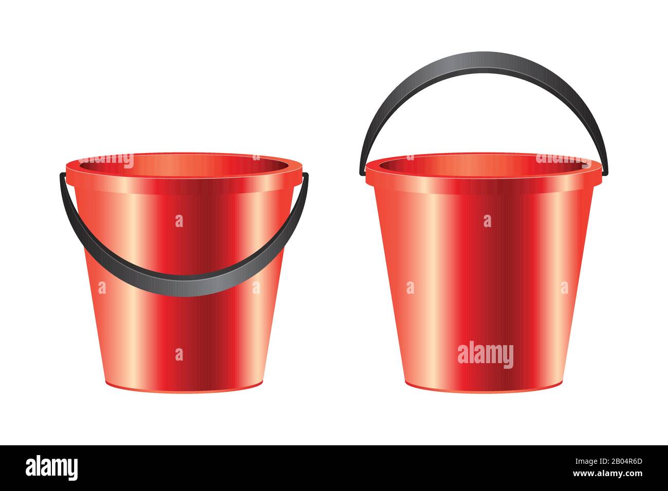 Realistic bucket vector illustration isolated on white background Stock ...