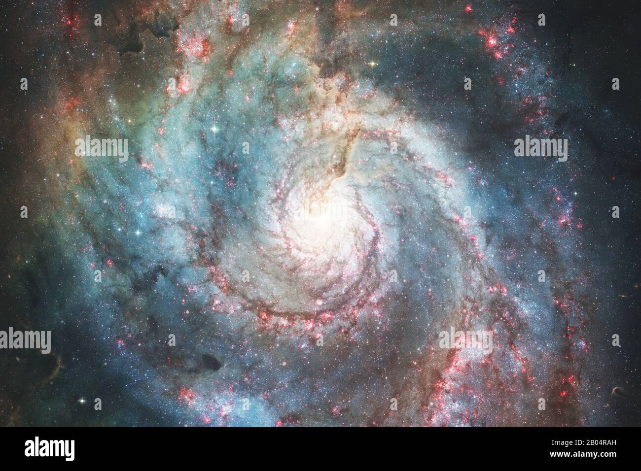 Universe scene with stars and galaxies in deep space showing the beauty ...