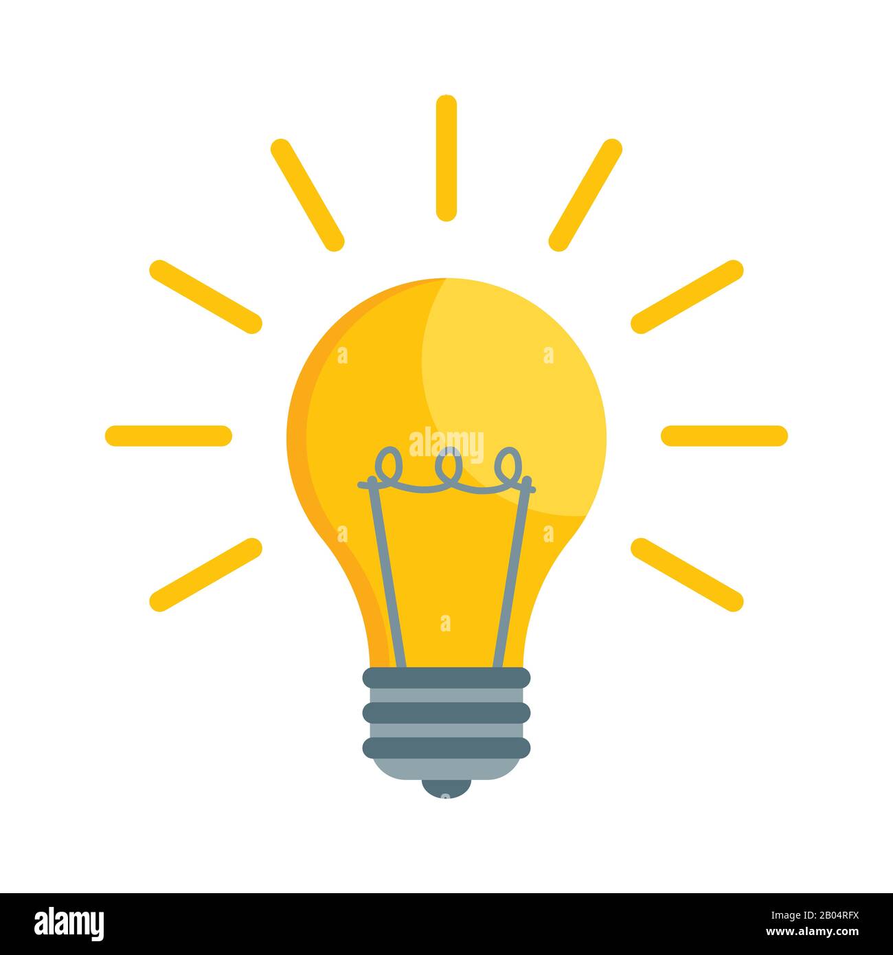 Bulb light icon vector illustration isolated on white background Stock ...