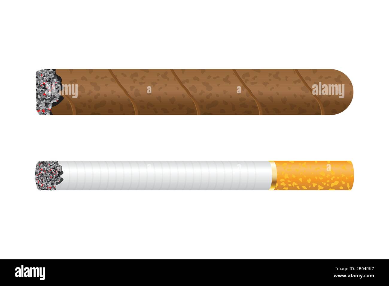 Burning cigar vector illustration isolated on white background Stock ...