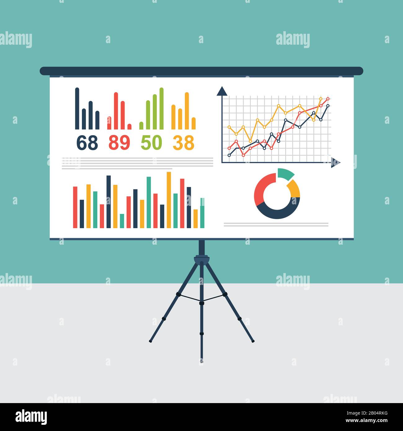 Presentation board vector illustration. Business training Stock Vector ...