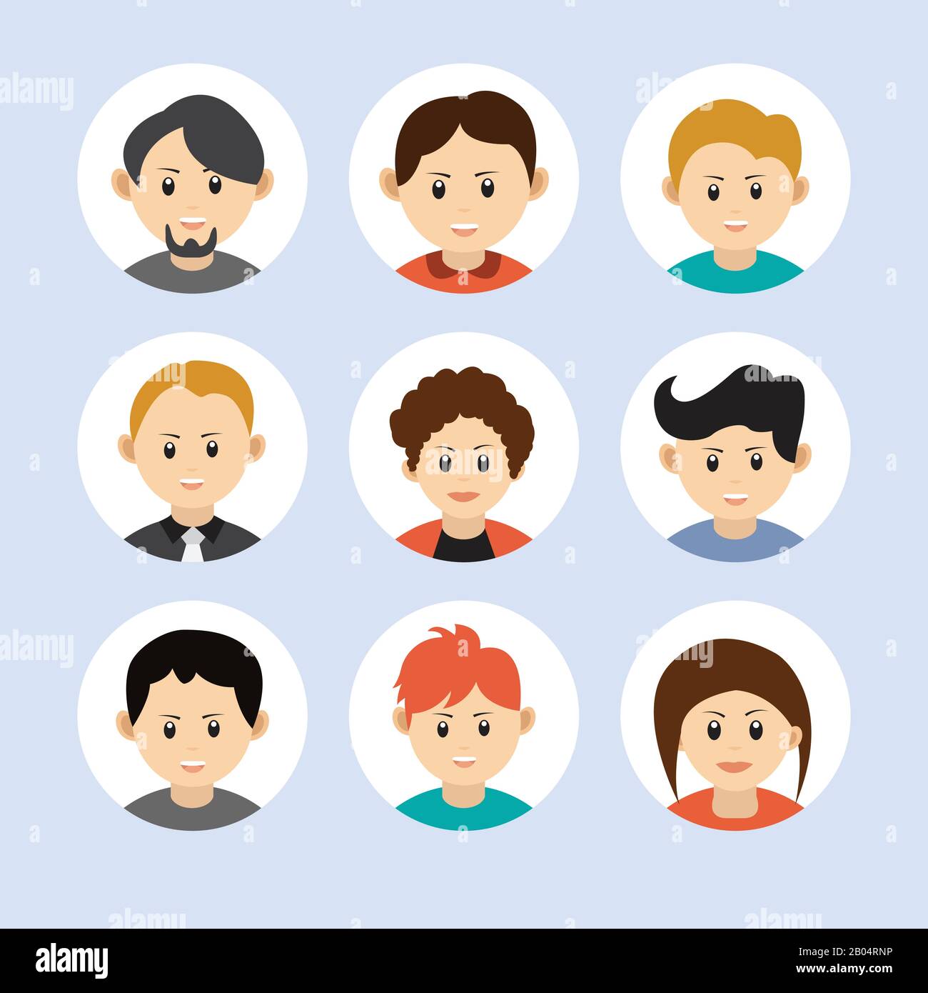 People avatar collection. Male and female characters Stock Vector Image ...