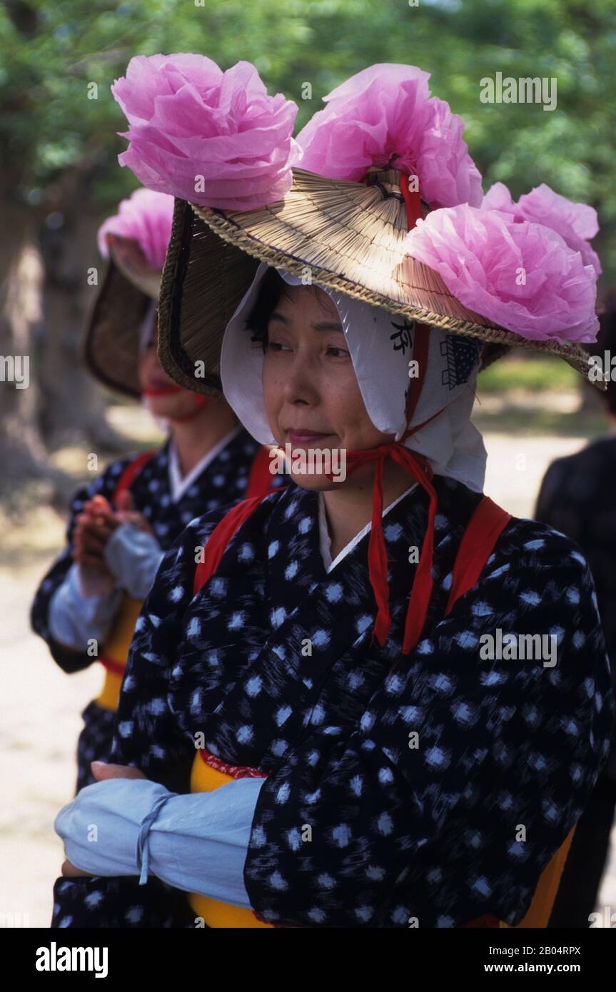 Portrait of a local farmer woman in traditional costumes during a ...