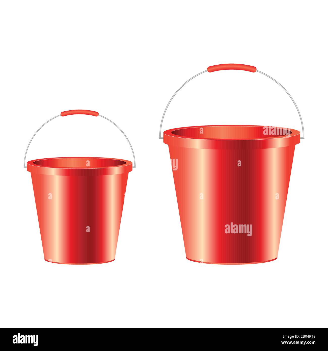 Realistic bucket vector illustration isolated on white background Stock ...