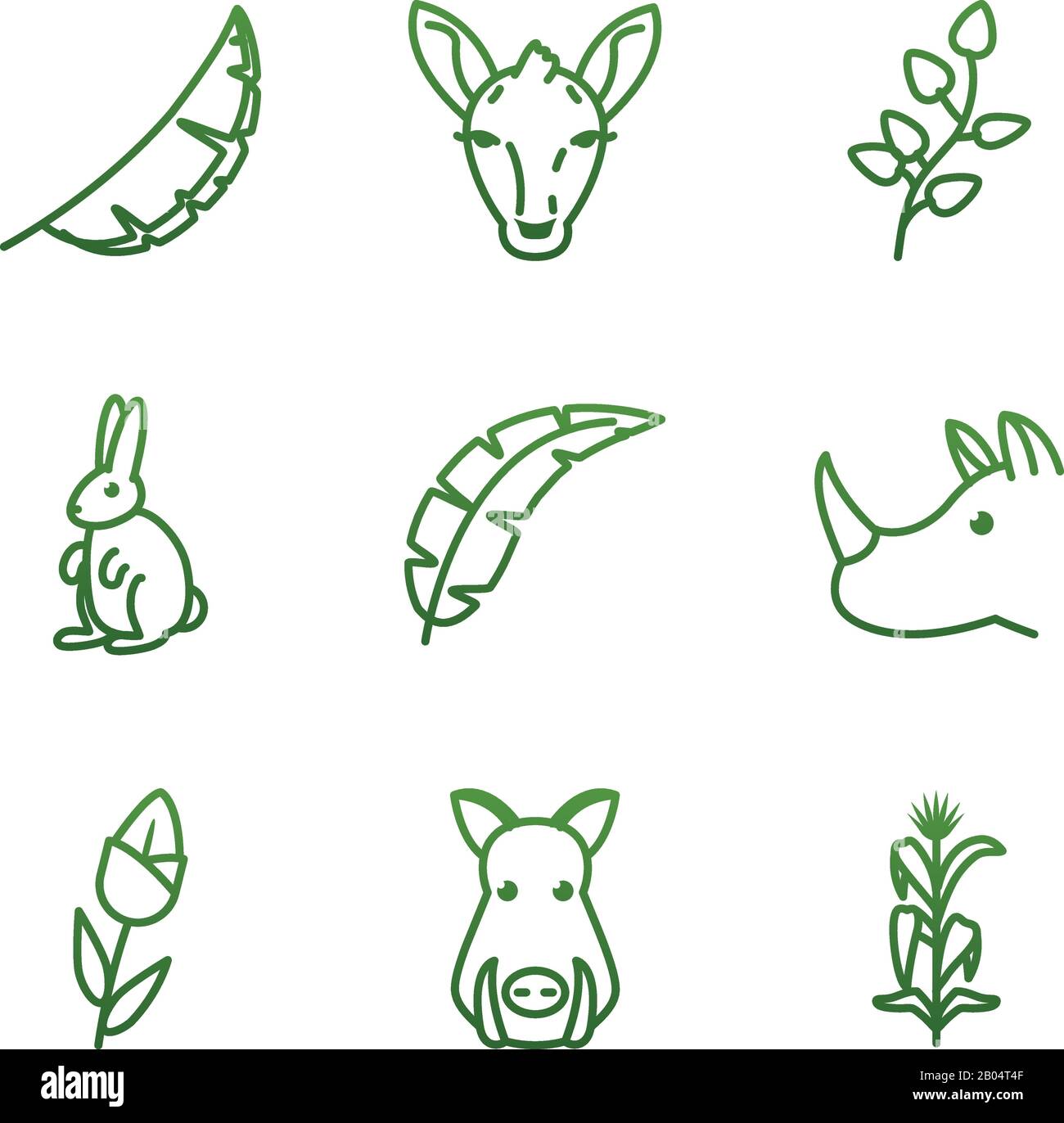 gradient style icon set design, Biodiversity animals life natural ...