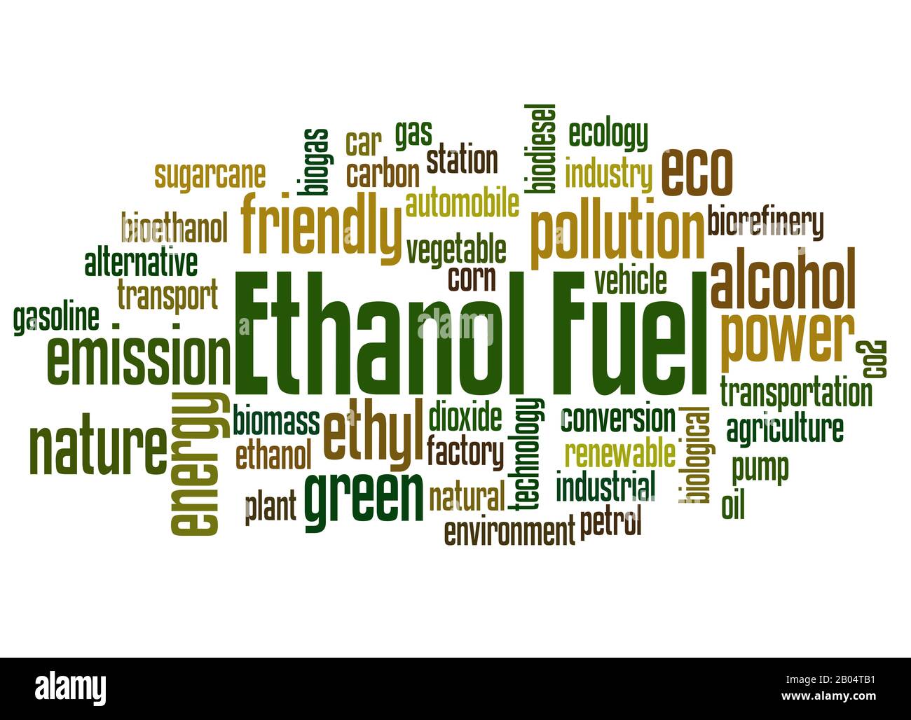 Ethanol fuel word cloud concept on white background Stock Photo - Alamy