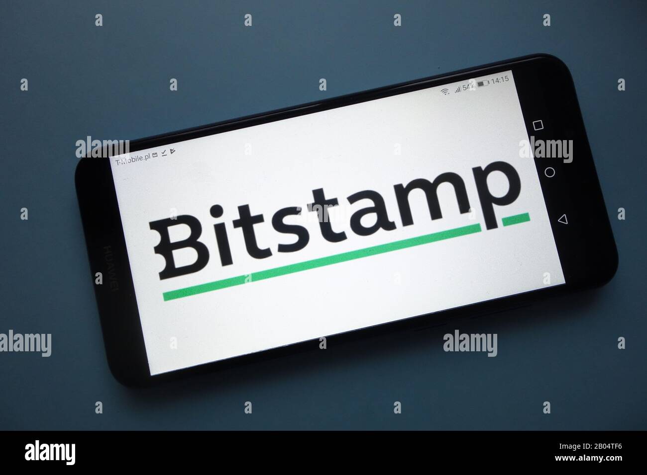 Bitstamp cryptocurrency exchange logo displayed on smartphone Stock ...