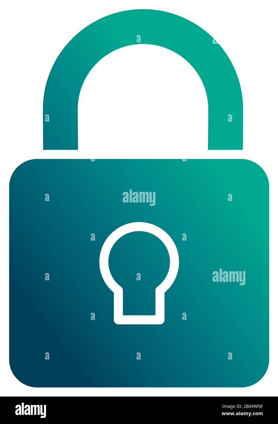 security padlock, gradient style icon vector illustration design Stock ...