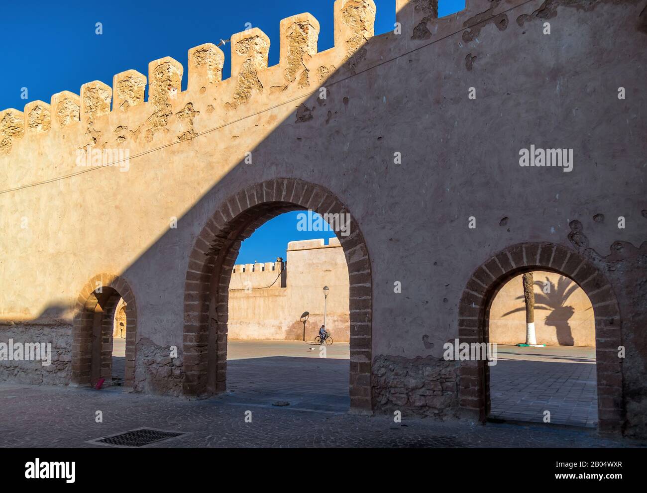 Medina entrance and the old city walls in Essaouira, Morocco.Essaouira ...