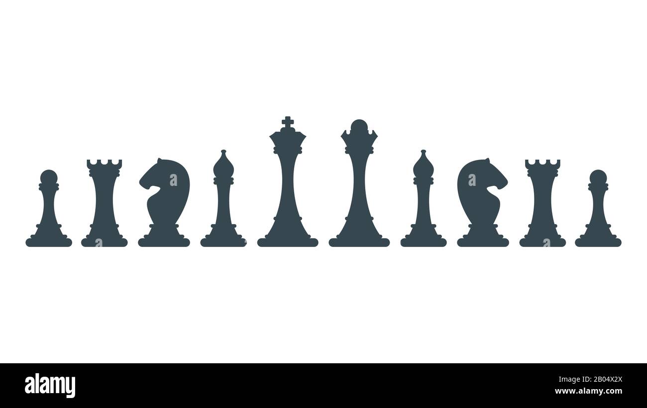 Series of chess pieces. Strategy board game Stock Vector Image & Art ...