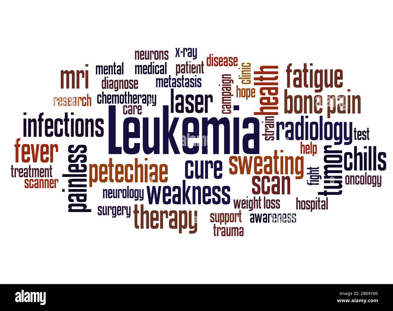 Leukemia word cloud concept on white background Stock Photo - Alamy