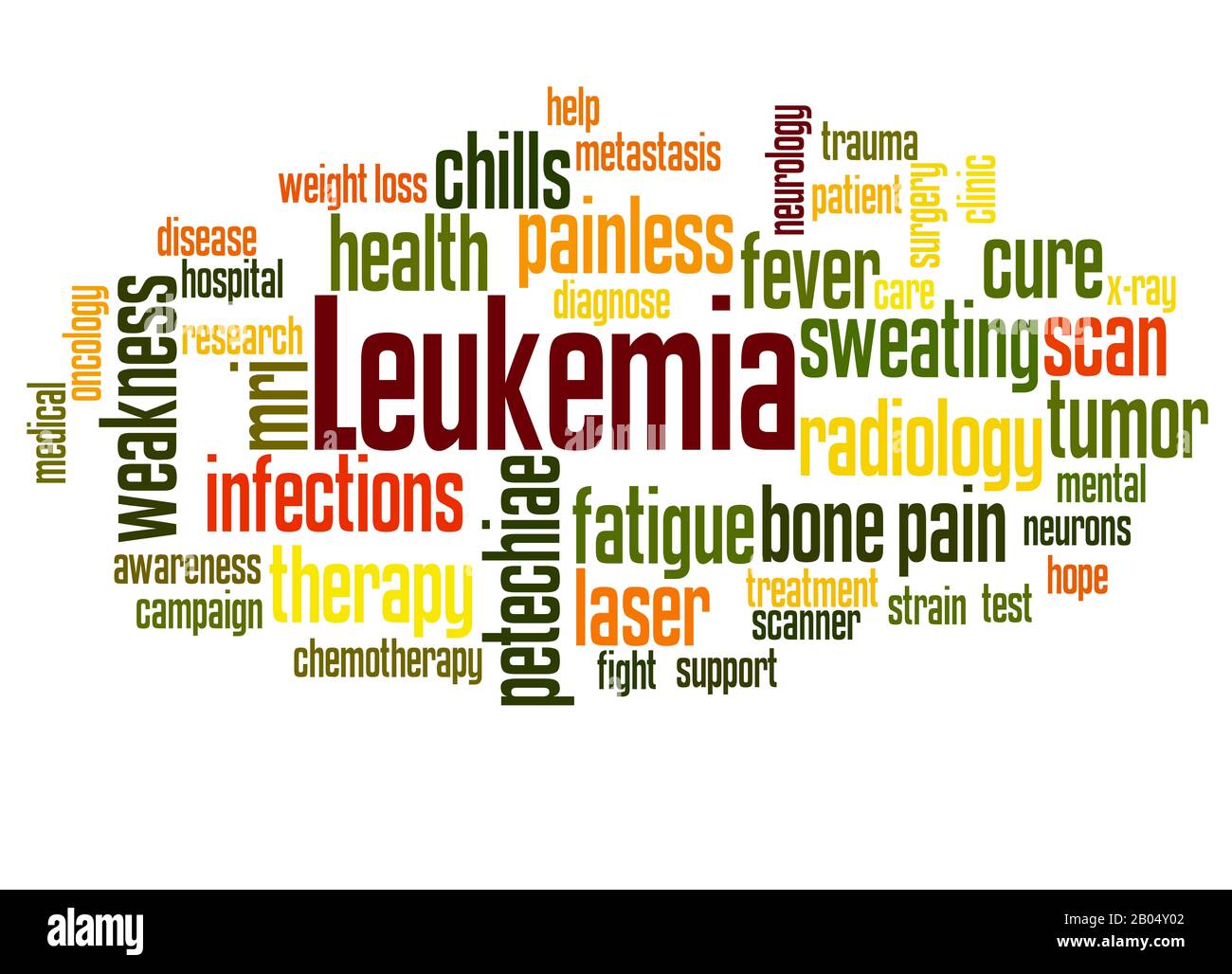 Leukemia word cloud concept on white background Stock Photo - Alamy