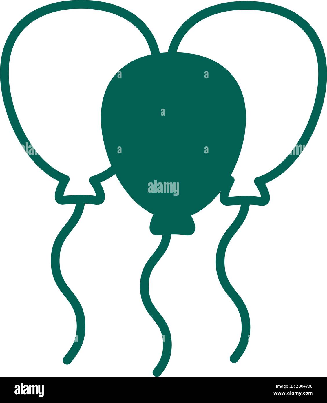 Balloons Helium Floating Line Style Icon Stock Vector Image And Art Alamy