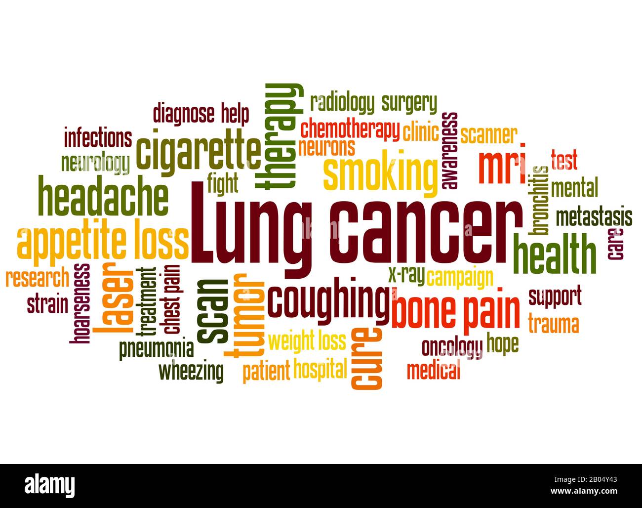Lung cancer word cloud on hi-res stock photography and images - Alamy