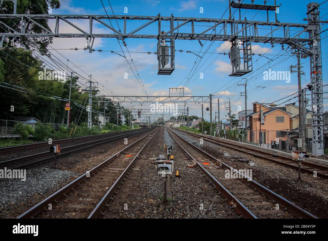 Railroad tracks in Western Japan Stock Photo - Alamy