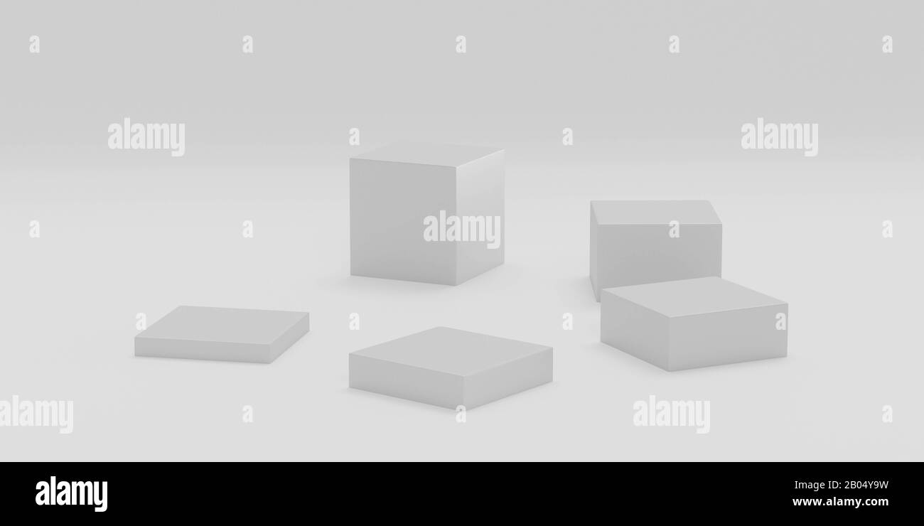 Abstract modern futuristic boxes cubes background 3d render ...