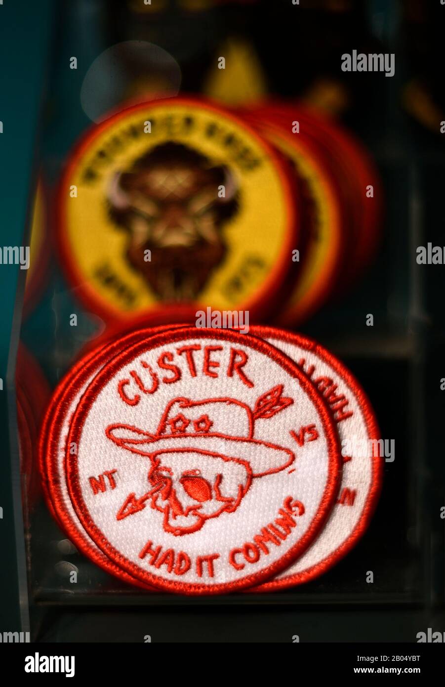 Patches for sale in a Native American art museum's gift shop in Santa ...