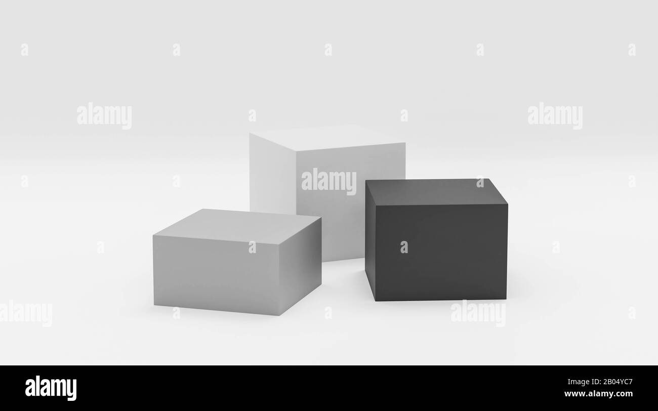 Abstract modern futuristic boxes cubes background 3d render ...