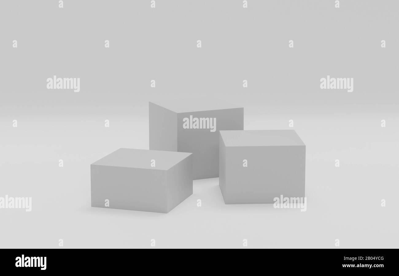 Abstract modern futuristic boxes cubes background 3d render ...