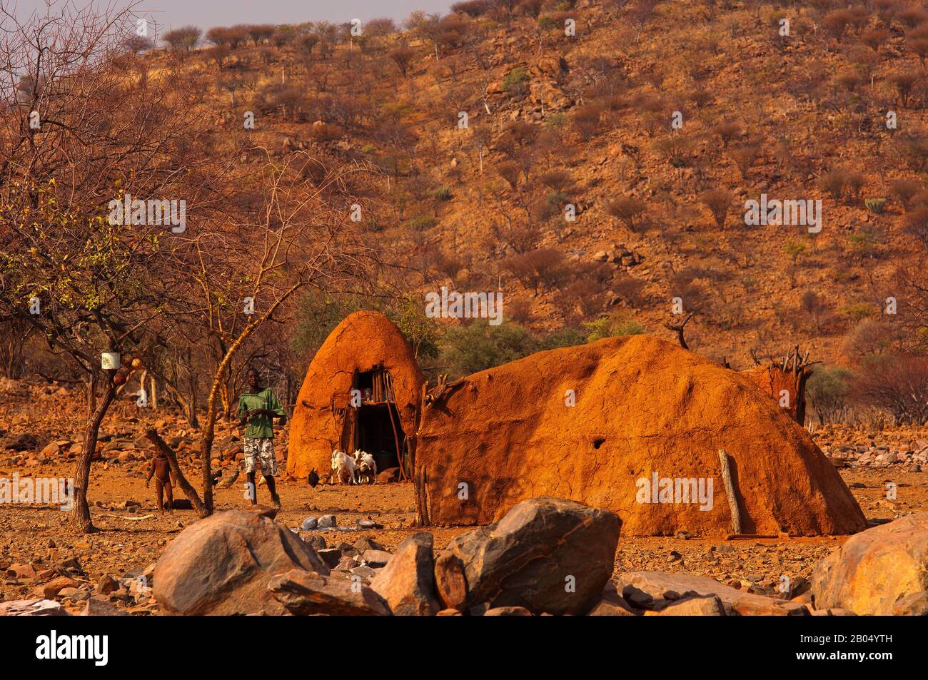 Himba village near Epupa Falls, Kunene Region, Namibia Stock Photo - Alamy