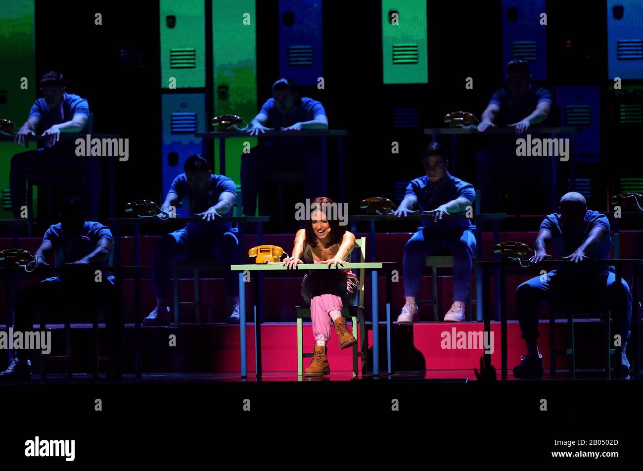 Mabel performing on stage at the Brit Awards 2020 at the O2 Arena ...