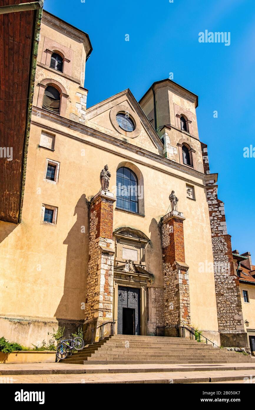 Tyniec, Lesser Poland / Poland - 2019/06/30: St. Paul and Peter church ...