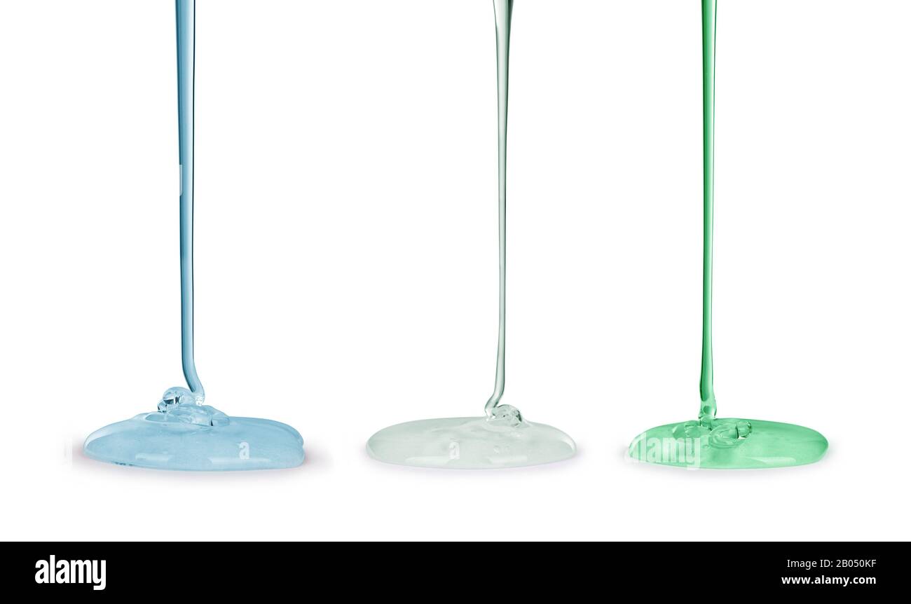 Set of various transparent drip isolated on white background Stock ...