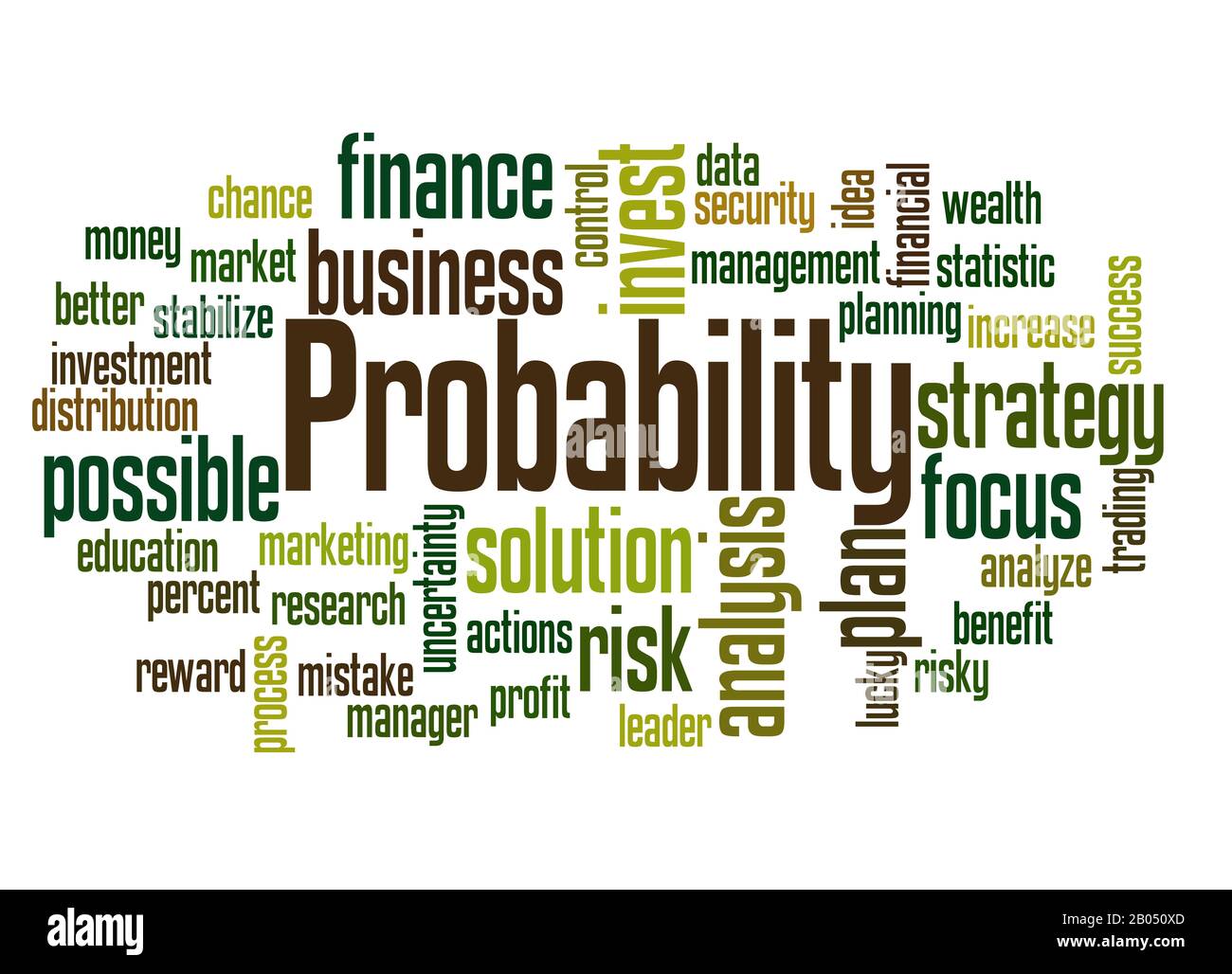 Probability in business word cloud concept on white background Stock ...
