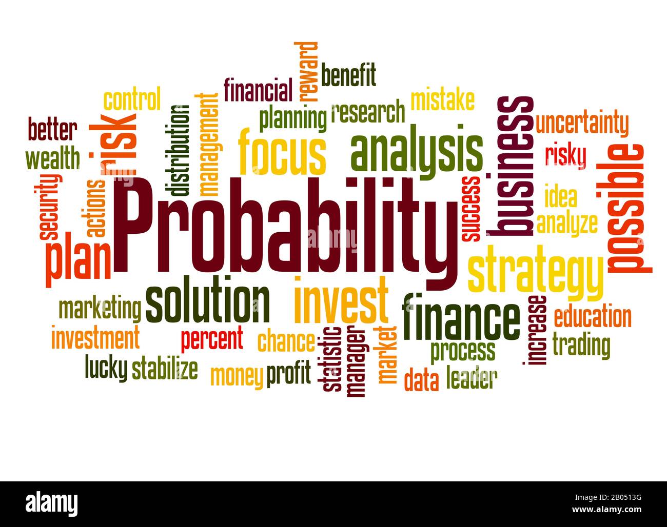 Probability word cloud concept Cut Out Stock Images & Pictures - Alamy