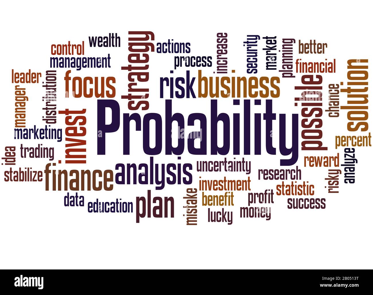 Probability in business word cloud concept on white background Stock ...