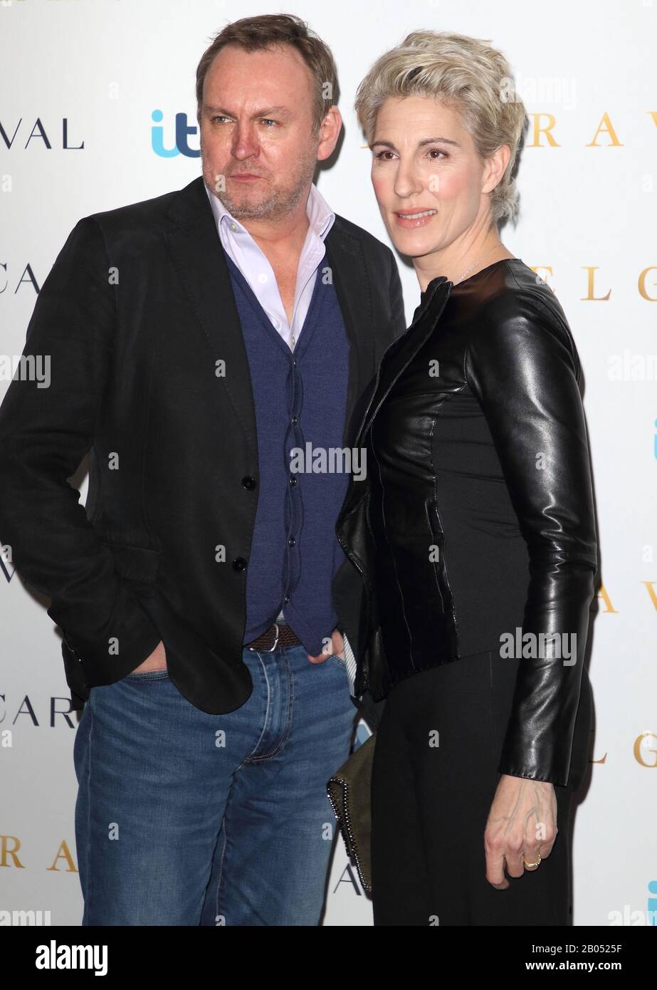 London, UK. Philip Glenister and Tamsin Greig at Belgravia TV Series ...