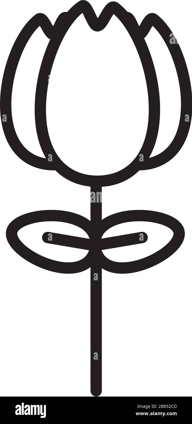 Cute flower one line Black and White Stock Photos & Images - Alamy