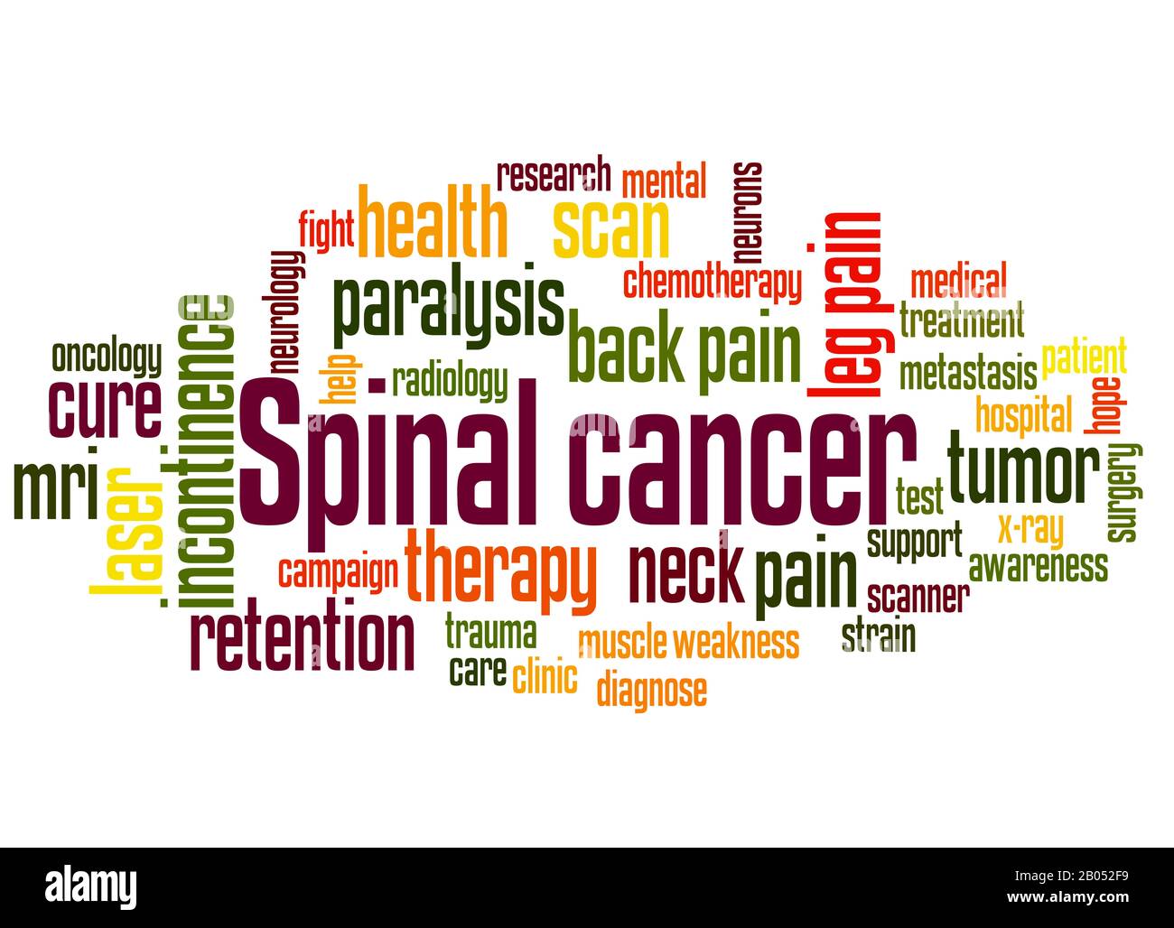 Spinal cancer word cloud concept on white background Stock Photo - Alamy