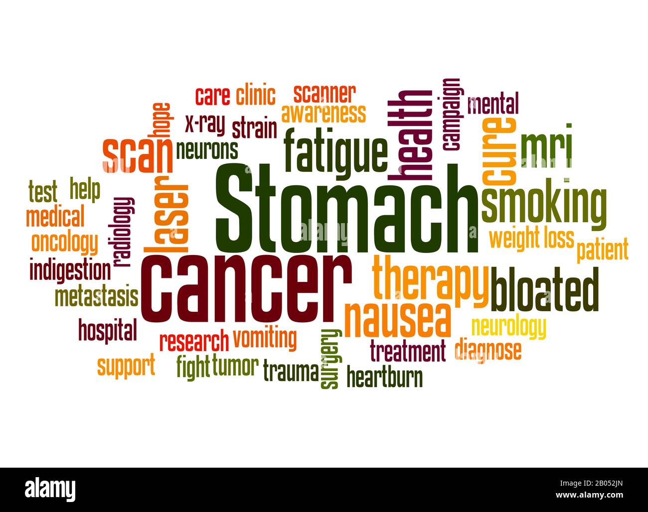 Stomach cancer word cloud concept on white background Stock Photo - Alamy