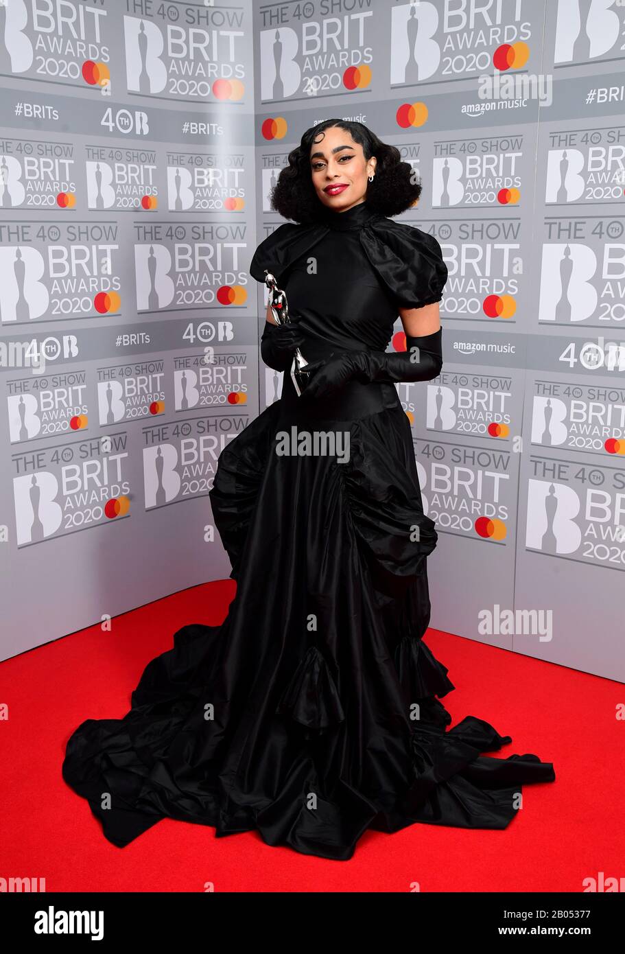 Celeste with the Brits Rising Star Award in the press room at the Brit ...