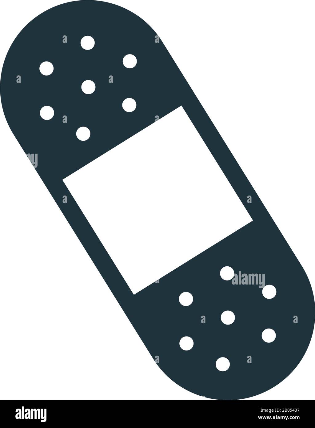 cure bandage medical, silhouette style icon vector illustration design ...