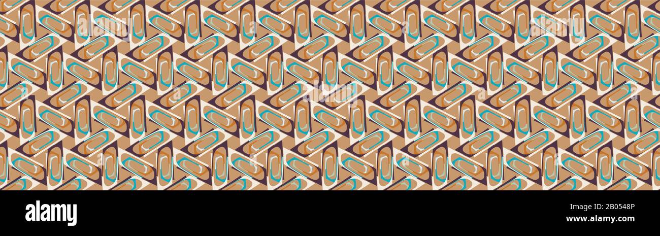 Mid Century Vector Modern Vintage Pattern Banner Background. Graphic ...