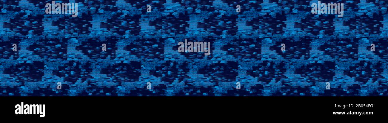 Classic Blue Vector Ocean Water Banner Texture. Marine Aqua Sea Wave ...