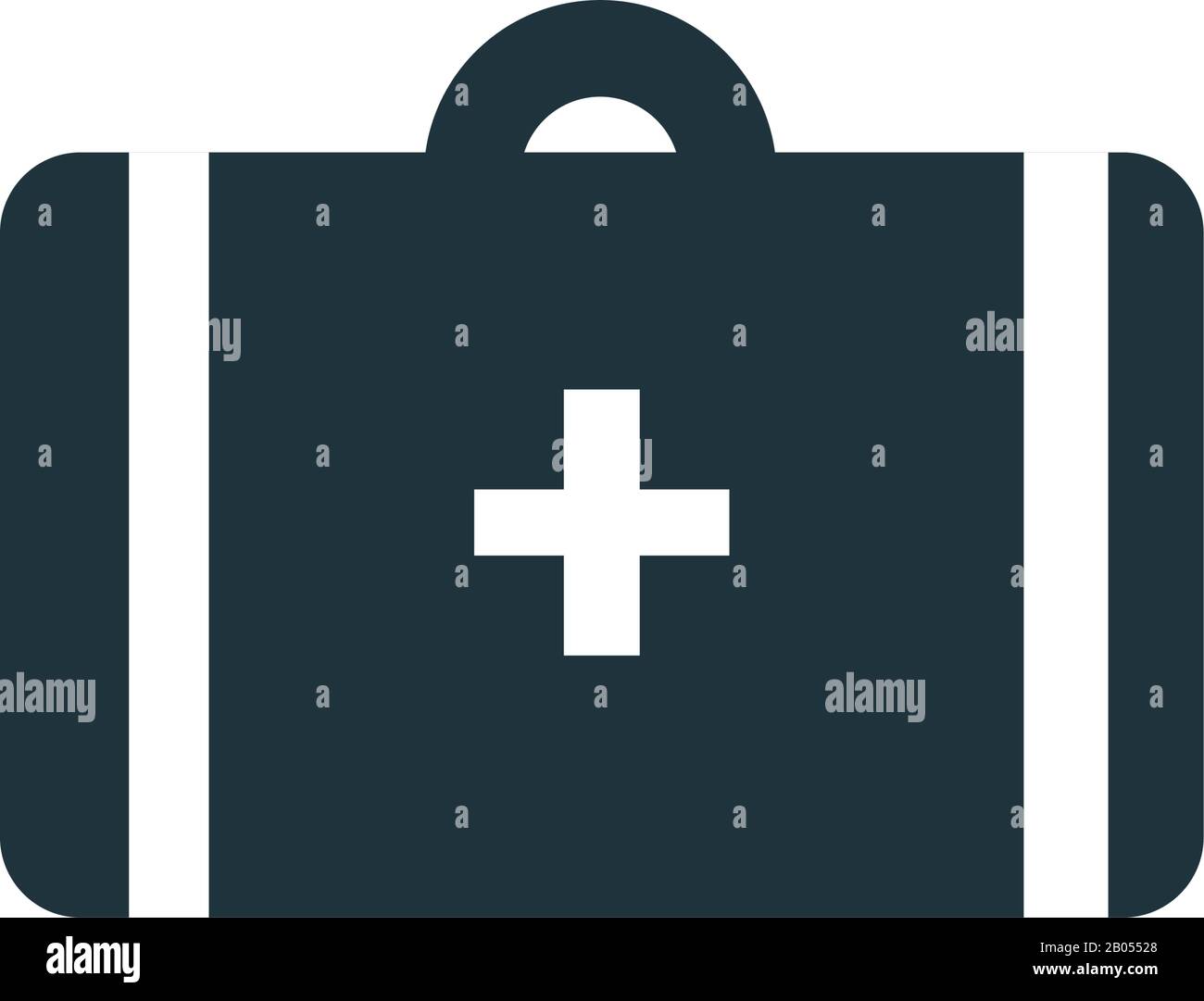 first aid kit medical, silhouette style icon vector illustration design ...