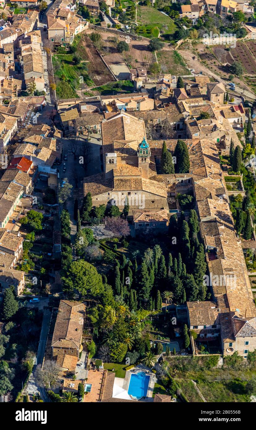Aerial view, Monastery of the Carthusian Order, Museu Cartoixa de ...