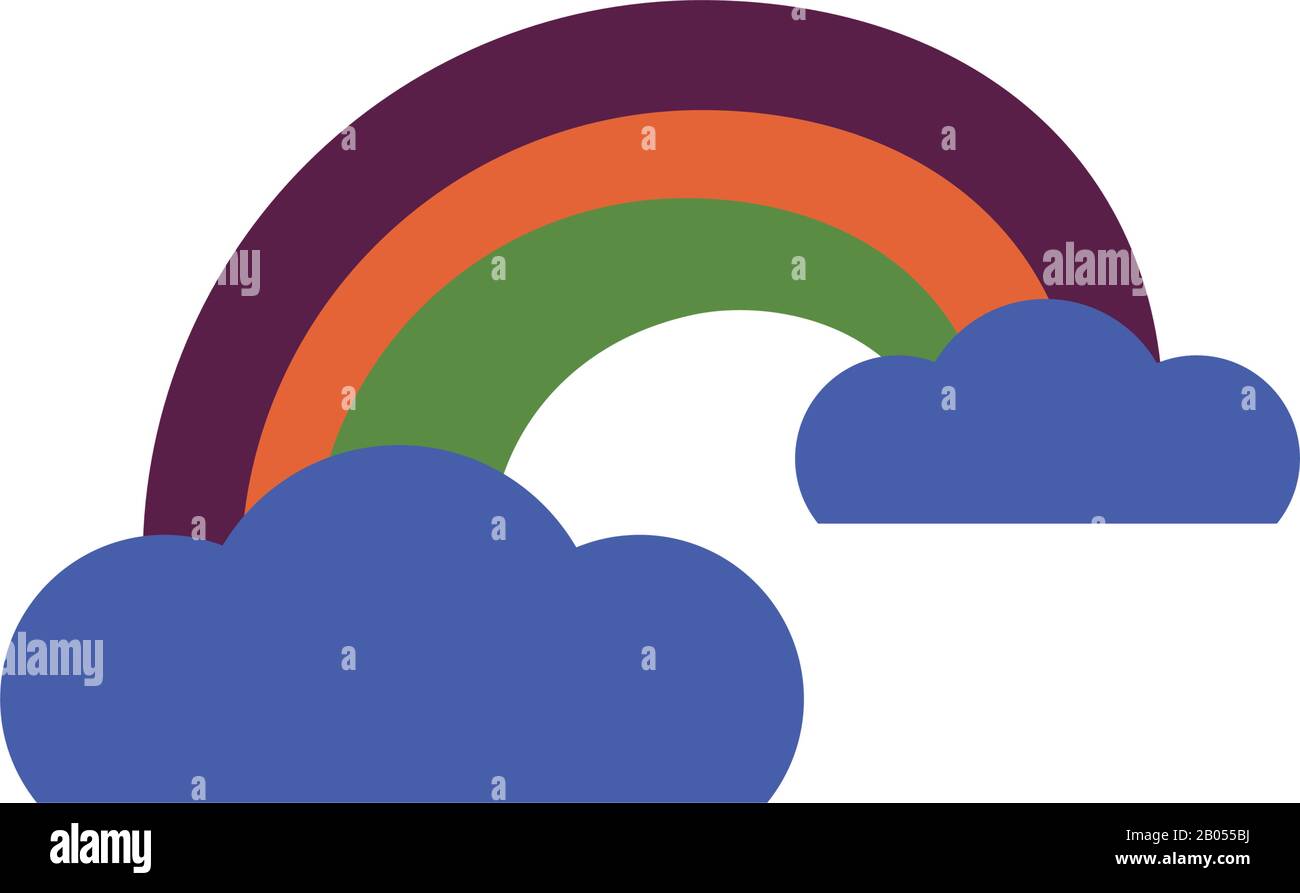 cute rainbow spring flat style Stock Vector Image & Art - Alamy