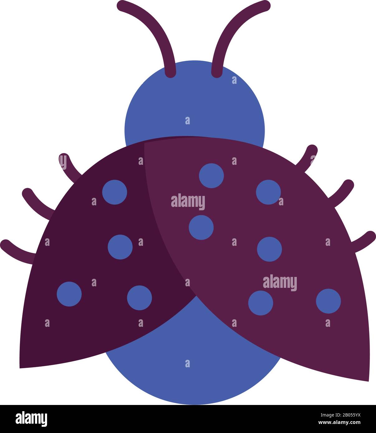 cute ladybug spring insect flat style Stock Vector Image & Art - Alamy