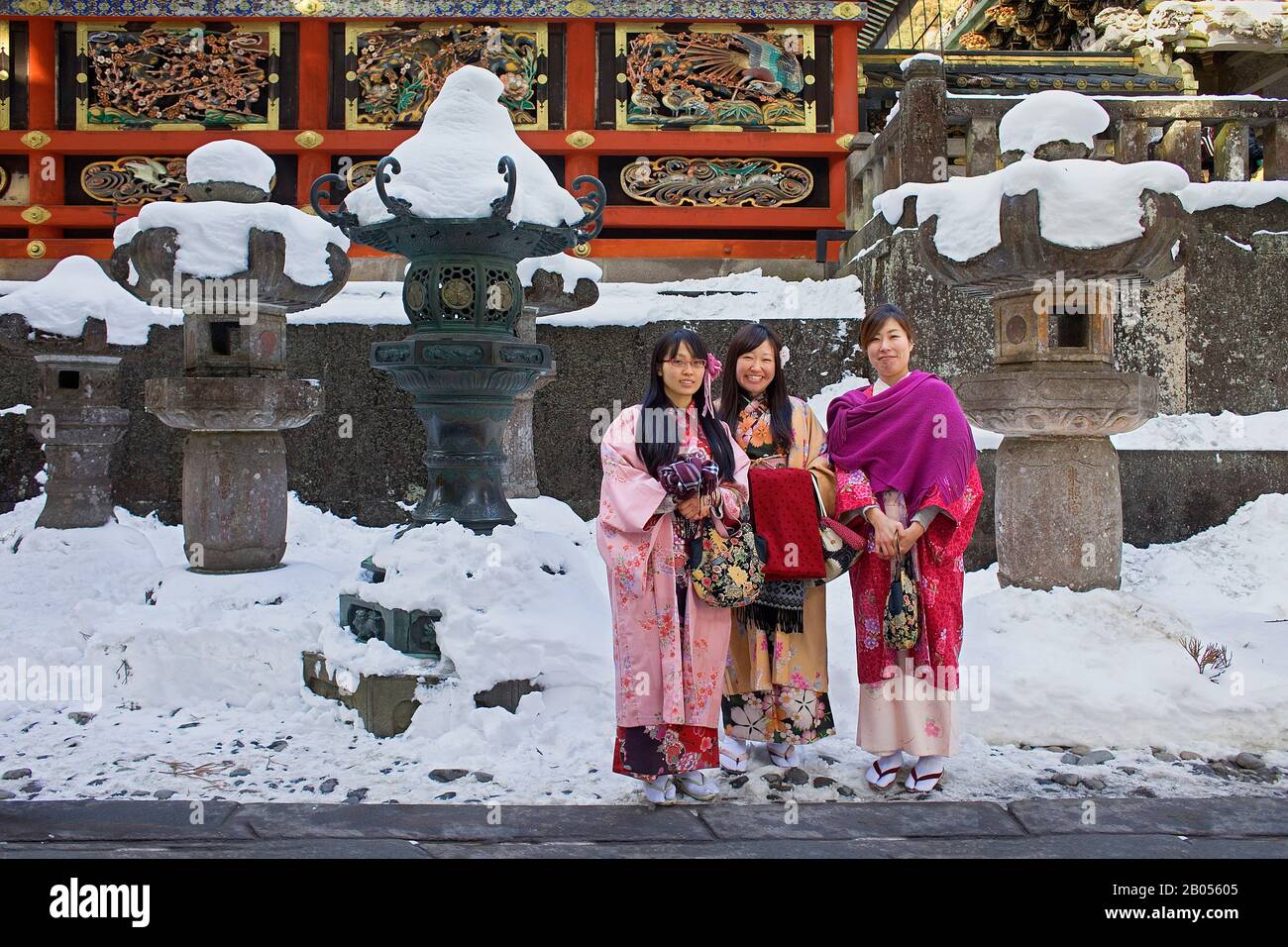 Women, costume, typical, Friends, traditional, dress, Toshogu temple ...