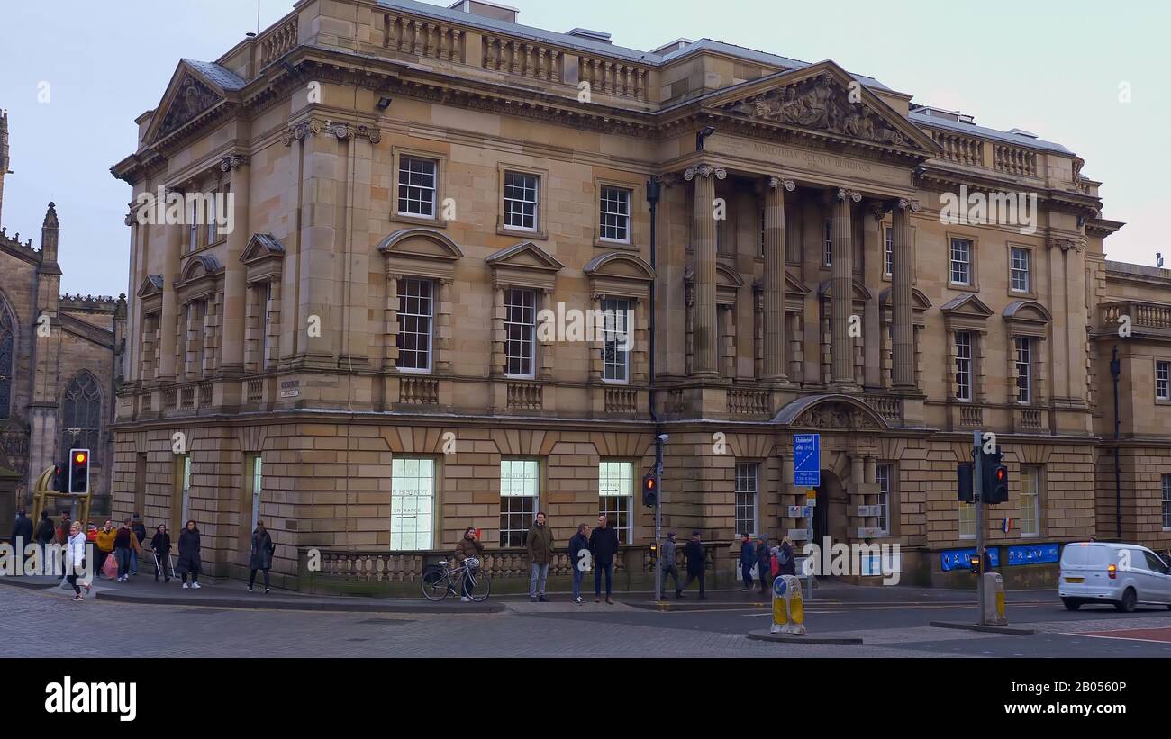 Mid Lothian County Buildings Edinburgh - EDINBURGH, SCOTLAND - JANUARY ...