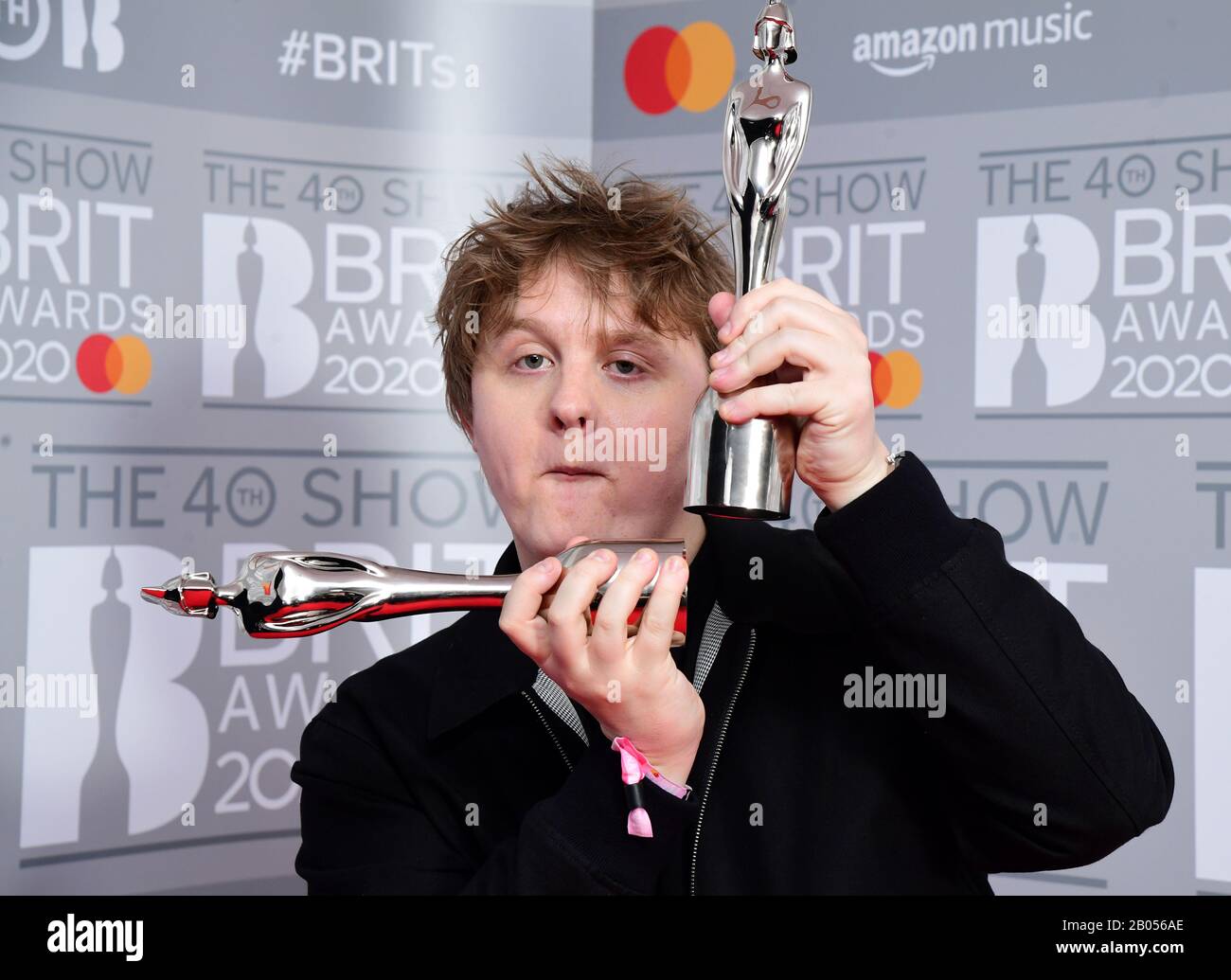 Lewis Capaldi with the Brit Award for British Album of the Year and the ...
