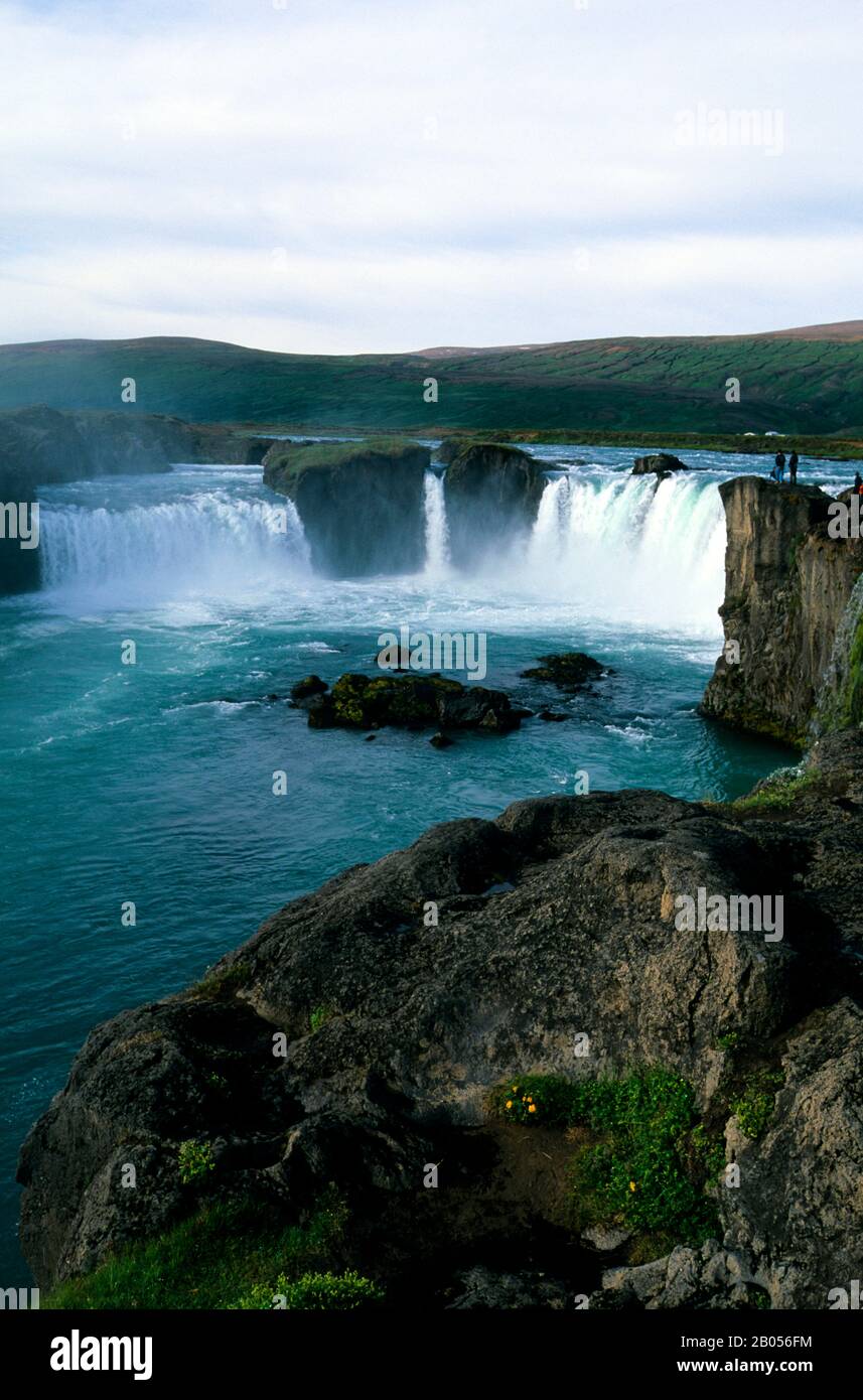 Godafoss waterfall person hi-res stock photography and images - Alamy