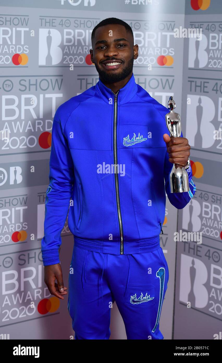 Dave with the Brit Award for Best British Album in the press room at ...