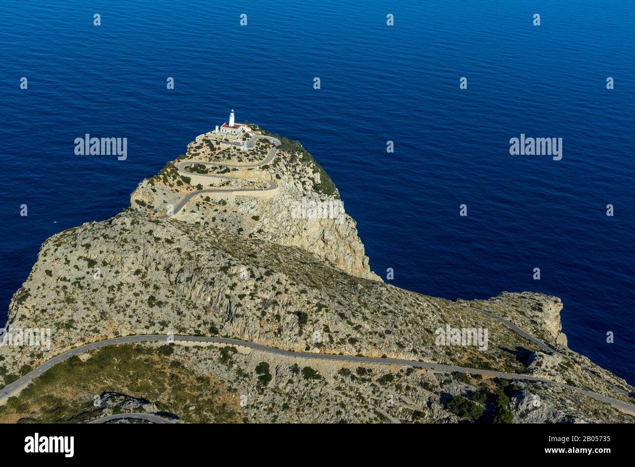Aerial Photo Cap Formentor Peninsula Far De Formentor Lighthouse