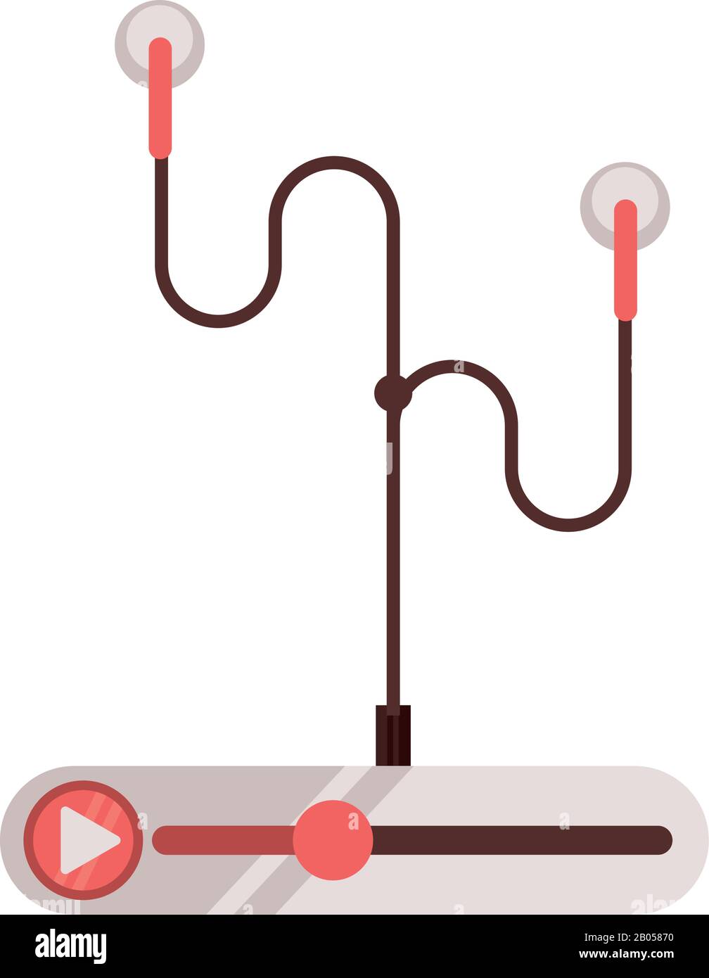 media player progress bar with earphones Stock Vector Image & Art - Alamy